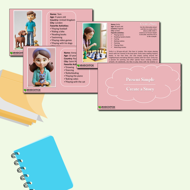 Present Simple Create a Story A1. Презентация