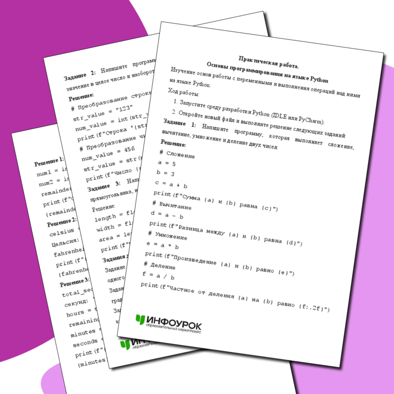Практическая работа Основы программирования на языке Python