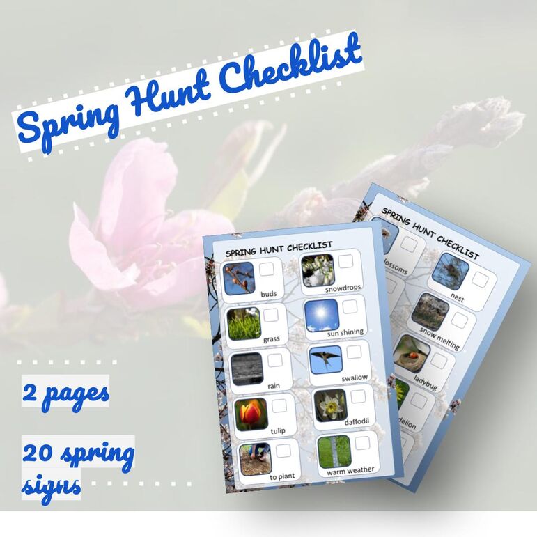 "Spring" hunt checklist in English | "Весна" чек-лист явлений весны на ...