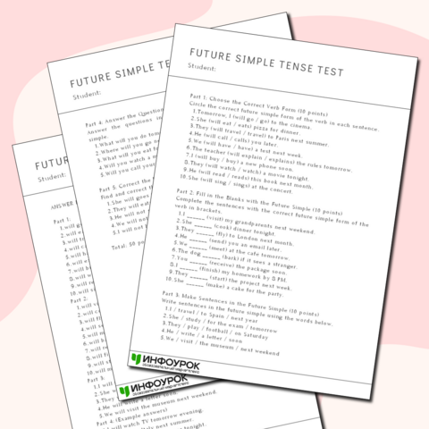 Test "The Future Simple Tense"