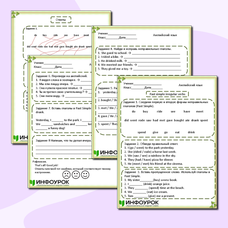 Past Simple Irregular verbs