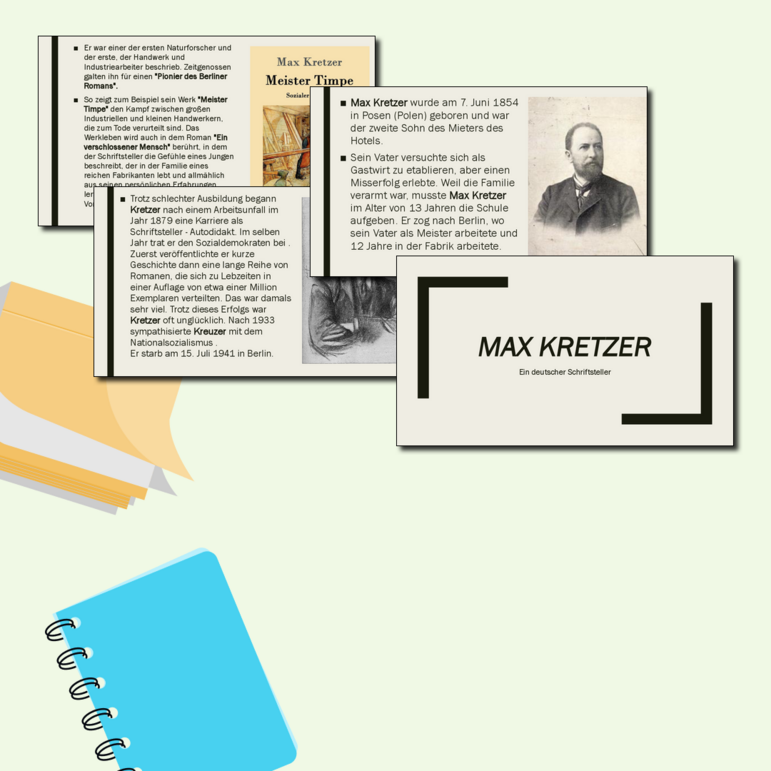 Презентация по немецкому языку по теме "Max Kretzer. Ein deutscher ...