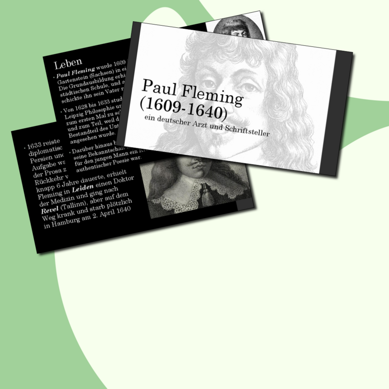Презентация по теме "Paul Fleming. Ein deutscher Arzt und Schriftsteller"