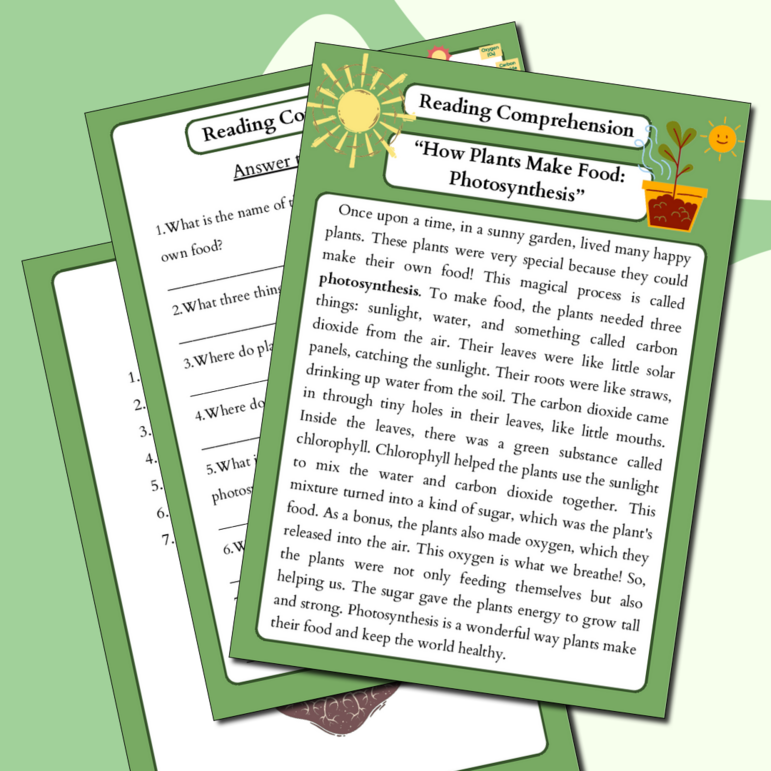 Reading Comprehension "How Plants Make Food Photosynthesis". Чтение ...