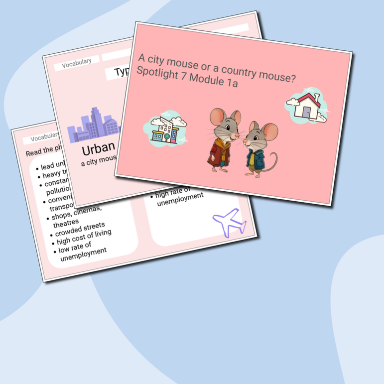 Презентация Spotlight 7 Module 1a|A city mouse or a country mouse?|Vocabulary and Grammar ...
