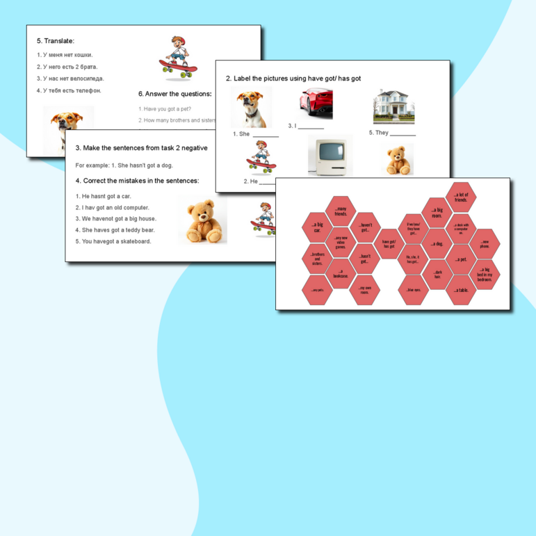 Игра по теме Have got, has got