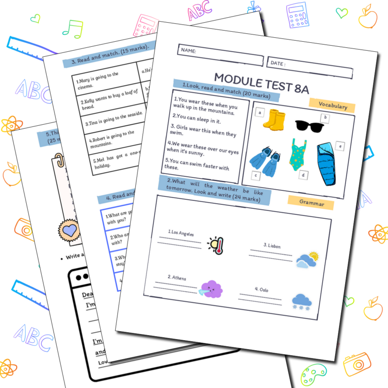 Контрольная работа по УМК Spotlight 4 Module 8A