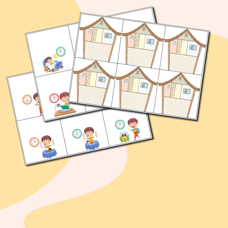 Дидактическая игра Daily routine+Household chores (torch game)