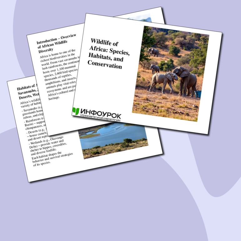 Презентация на английском языке - Wildlife of Africa Species, Habitats ...