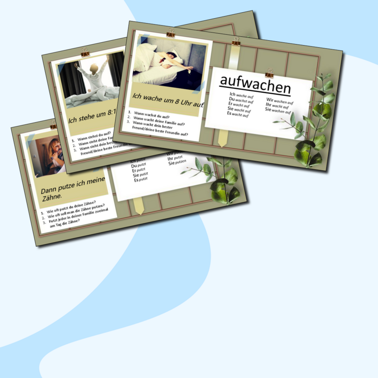 Der Tagesablauf und die Konjugation von Verben