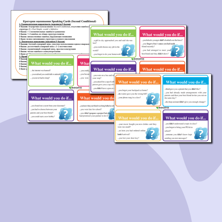 Speaking Cards «What would you do if...» (Second Conditional)