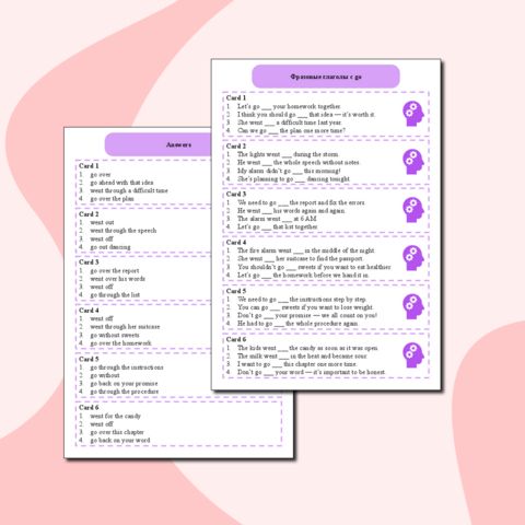 Тест Past Simple, Past Continuous и фразовый глагол go with / go on ...