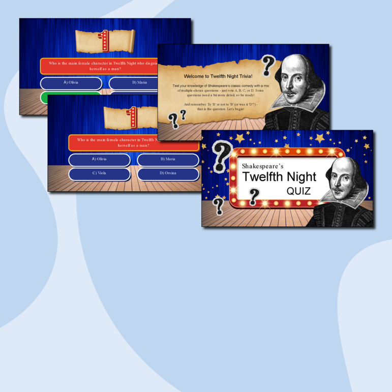 Интерактивный квиз по произведению Шекспира "Двенадцатая ночь ...