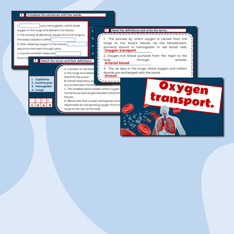 Презентация по теме «Oxygen transport» («Транспорт кислорода»).