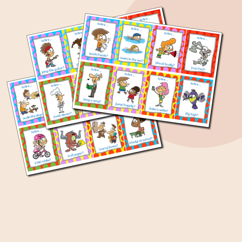 Дидактическая игра "Present Continuous" Go Fish