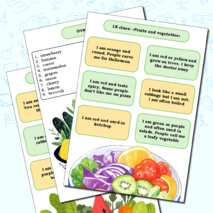 Карточки 18 clues: «Fruits and vegetables»