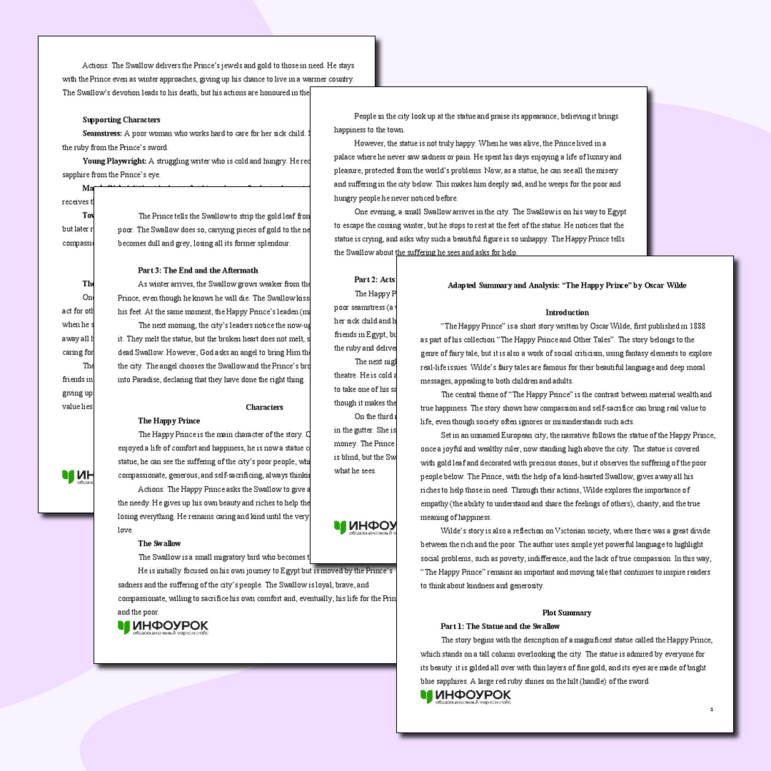 «The Happy Prince» by Oscar Wilde (Summary & Analysis, B1-B2)