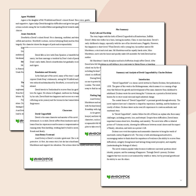 «David Copperfield» by Charles Dickens (Summary & Analysis, B1-B2)