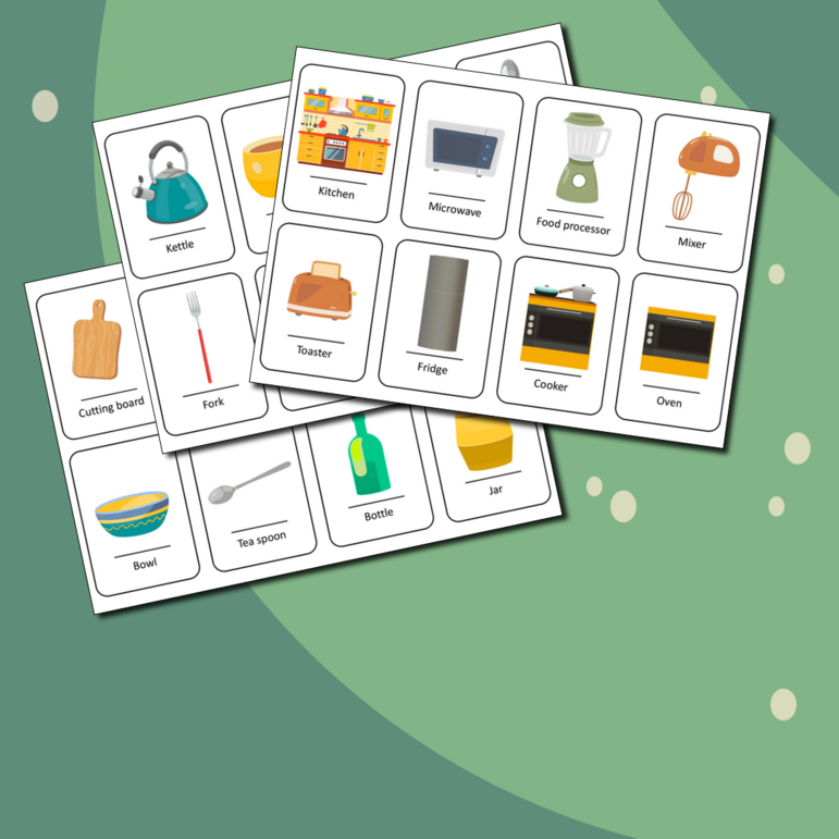 Флеш-карточки «Kitchen objects»