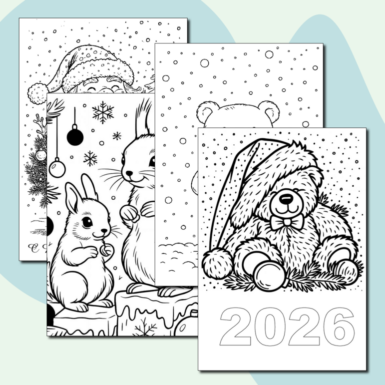 Новогодние раскраски для детей