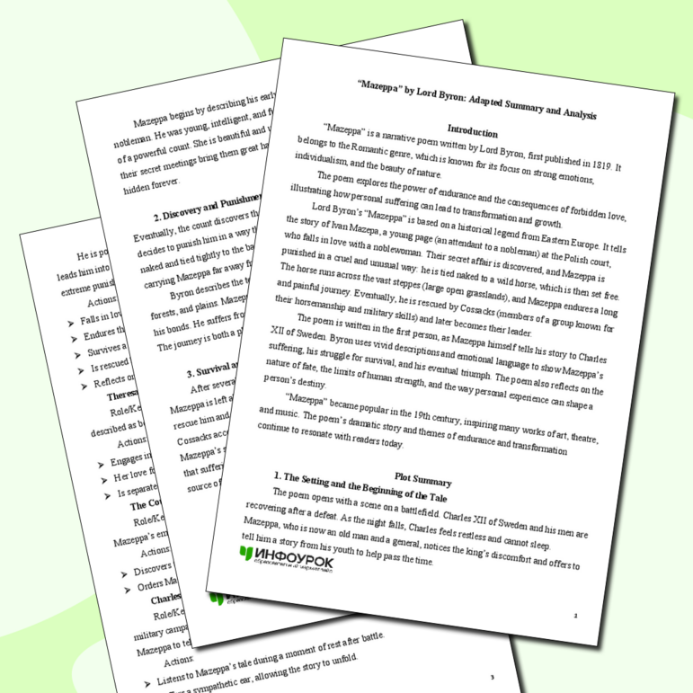 «Mazeppa» by Lord Byron — Adapted Summary and Analysis (B2)