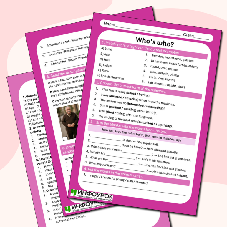 Презентация по английскому языку для 7 класса Spotlight 7 Module 3b "Who's who?"