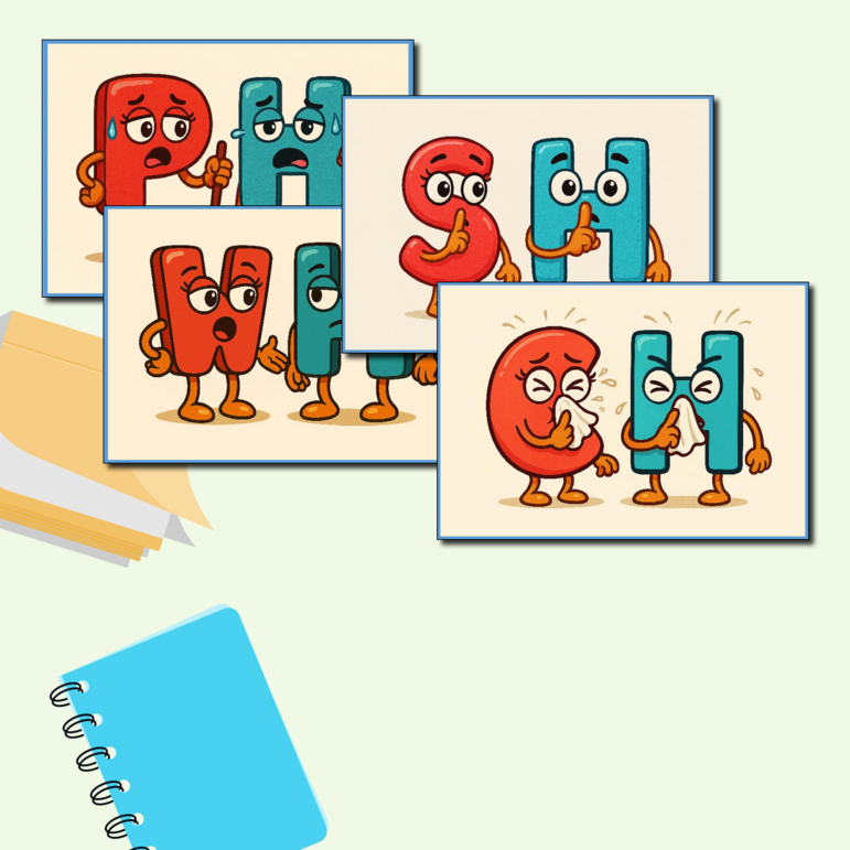 Дидактическая игра "Consonant digraphs" sorting game (sh, ch, ph, wh, th)