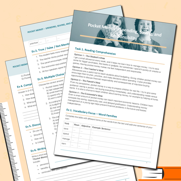 Pocket Money – Spending, Saving, and Responsibility