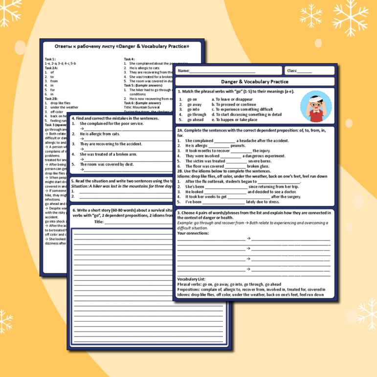 Spotlight 10, Module 2c: Рабочий лист — Grammar & Vocabulary Practice
