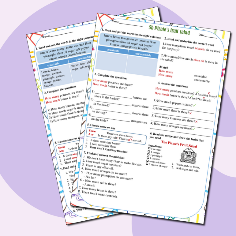 Рабочий лист. Английский язык Spotlight 4. Модуль 3, уроки 5a и 5b ...