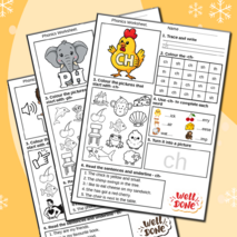 Spotlight 2. Рабочие листы «Phonics "sh, ch, th, ph, ck, ng, wh"» (Фониксы)