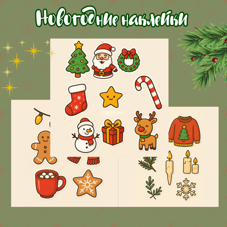 «Новогодние наклейки»