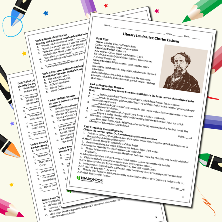 Тренажёр «Literary Luminaries: Oscar Wilde» (B1-B2)