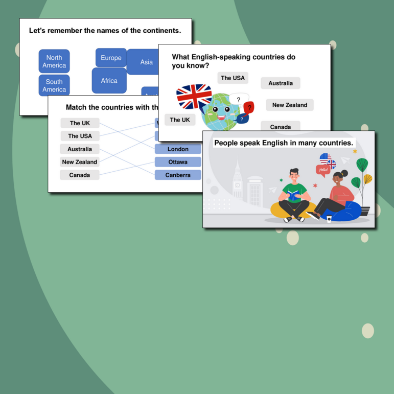 Презентация для урока “English-speaking countries” (УМК Spotlight 5, Module 2, extensive reading)
