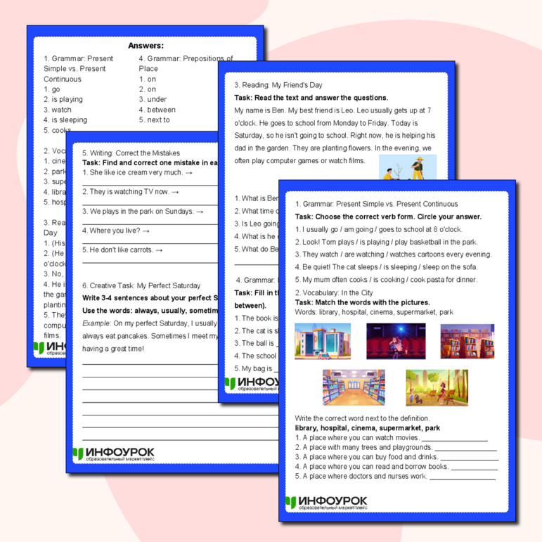 Рабочий лист по английскому языку «English Explorer: A 5th Grade Journey»