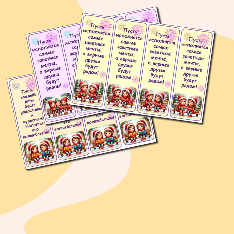 Закладки зимние новогодние.