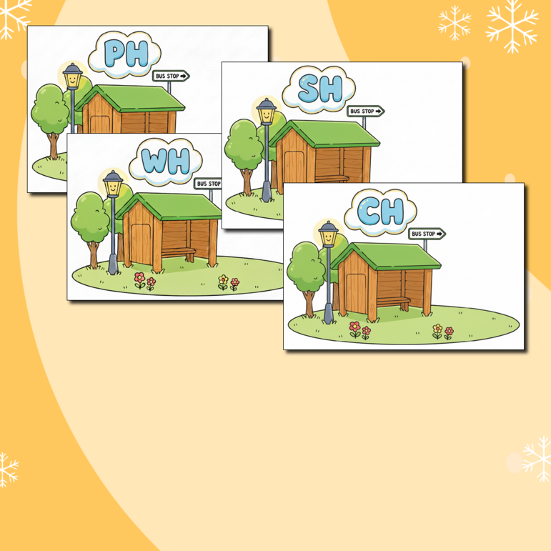 Дидактическая игра "Consonant digraphs" sorting game (sh, ch, ph, wh, th)