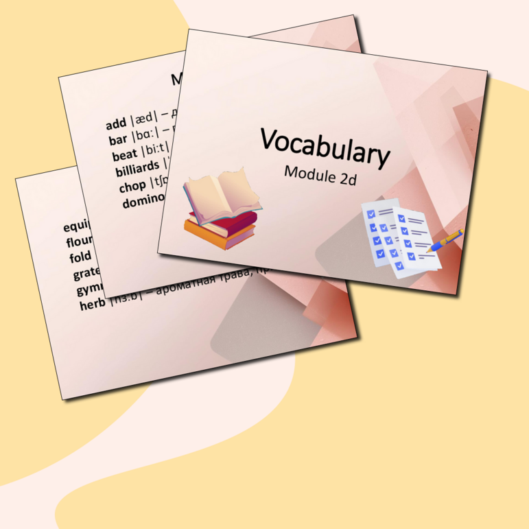 Презентация с заданиями к учебнику Spotlight 8 Module 2d "Vocabulary" (Лексика)