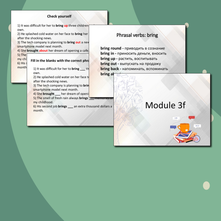 Презентация к уроку по модулю 3f «English in Use», 8 класс