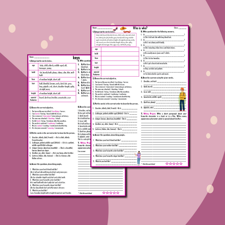 Рабочий лист "Who is Who?" к УМК Spotlight 7 Module 3b