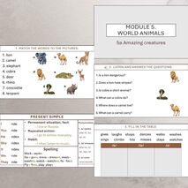 Рабочий лист по английскому языку Spotlight 5 Module 5a «Amazing Creatures»