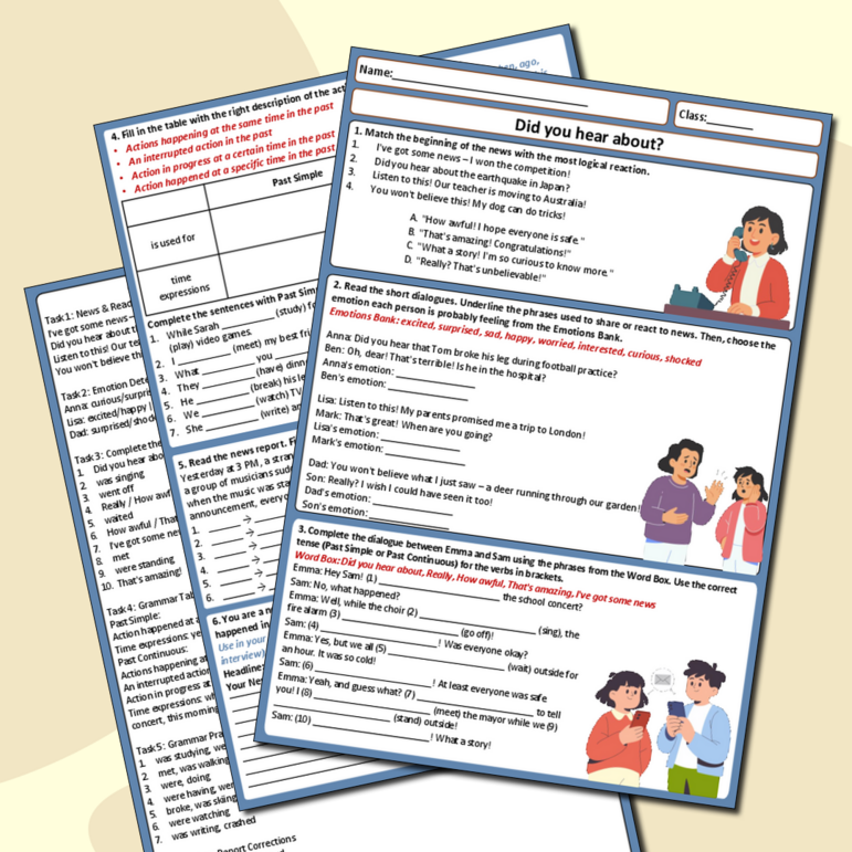 Рабочий лист Spotlight 7 Module 4b «Did you hear about ... ?»