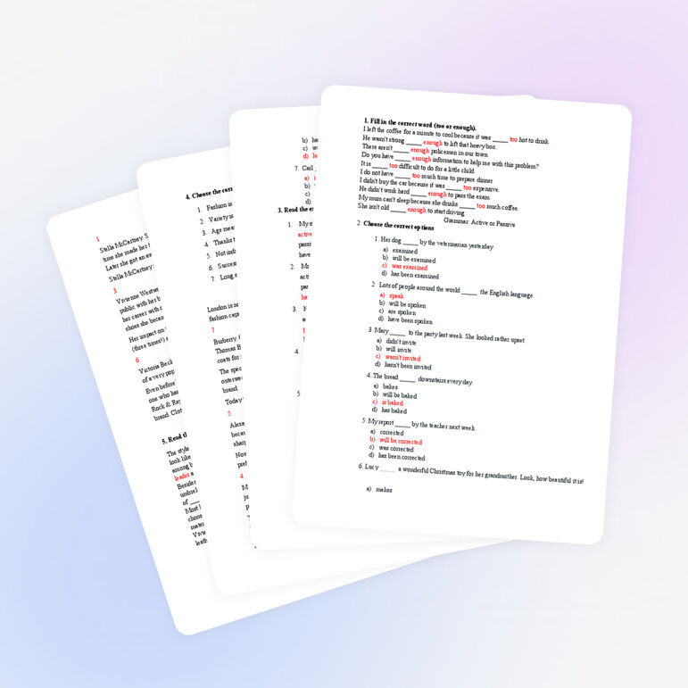Контрольные упражнения с ответами по английскому языку Spotlight 8 Module 4 grammar challenge ...