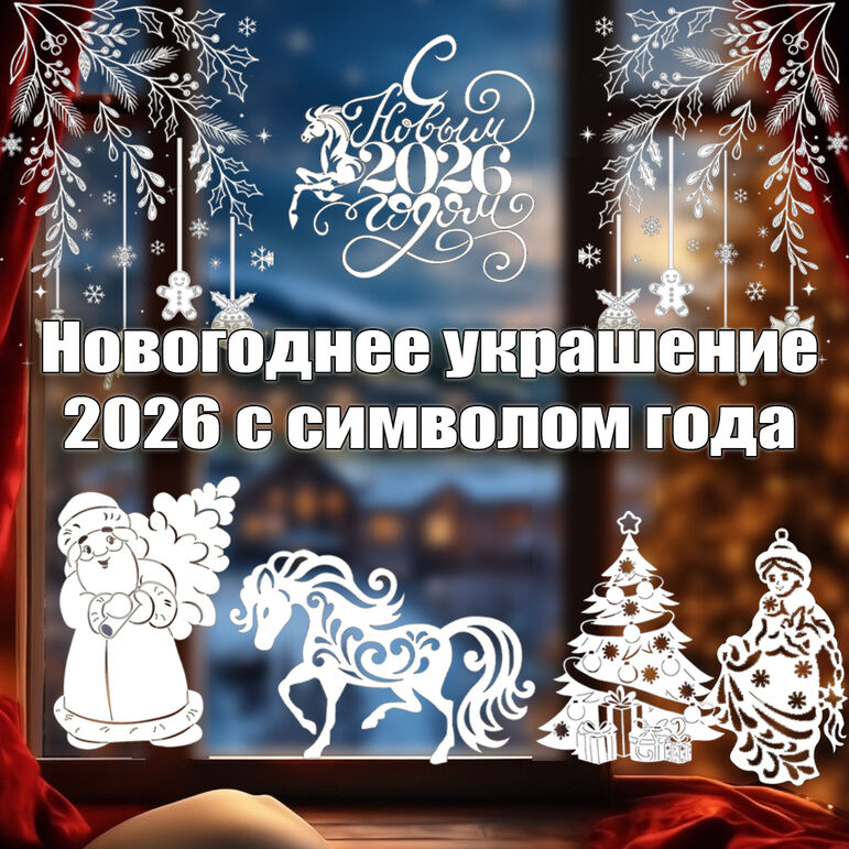 Вытынанки на Новый Год 2026. Новогоднее оформление окна