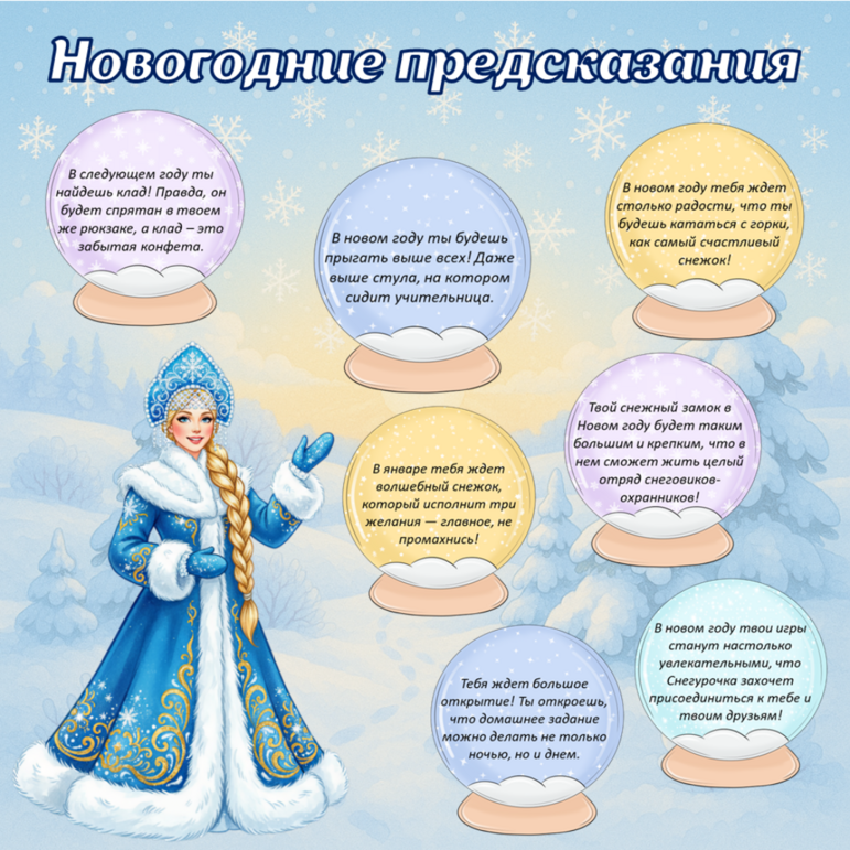 Новогодние предсказания для школьников. 36 предсказаний
