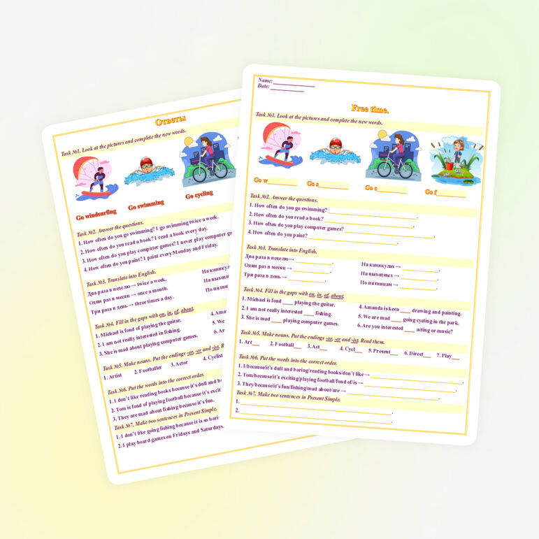 Интерактивная презентация «6a. Free time» (Spotlight 6, Module 6 ...