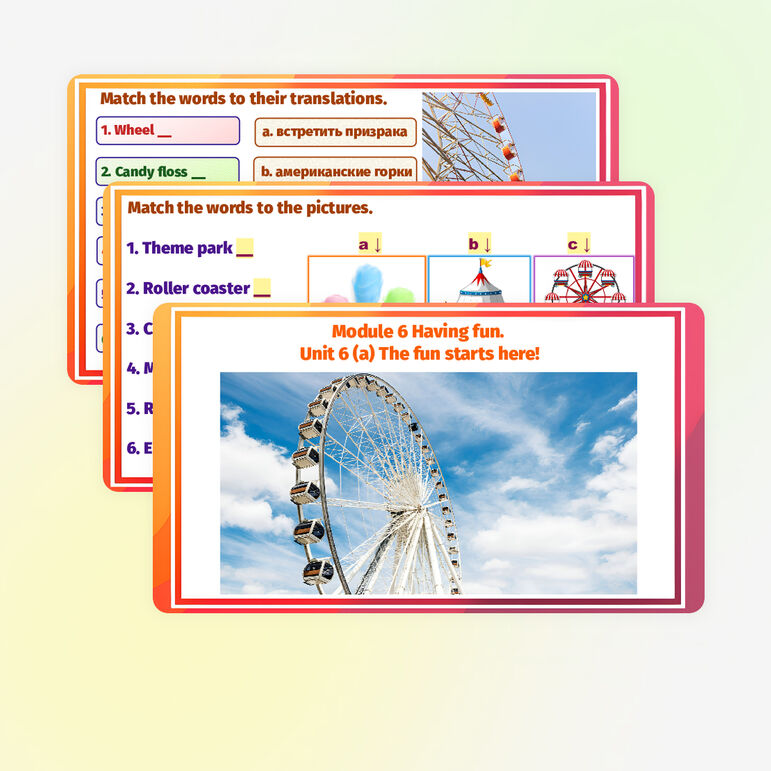 Презентация для УМК Spotlight для 7 класса «Module 6 Having fun. Unit 6a The fun starts here!»