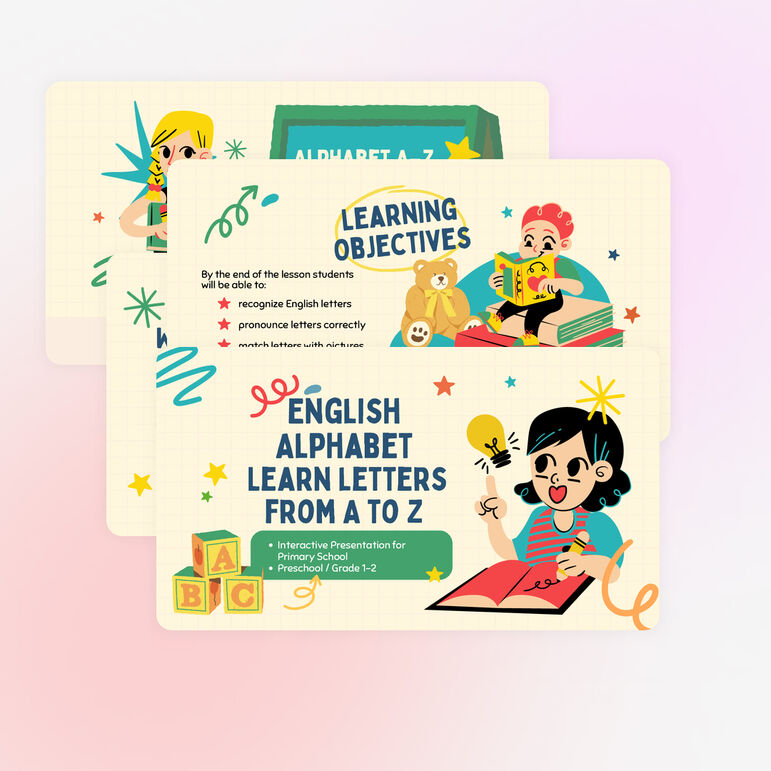 English Alphabet - Interactive Presentation for Primary School