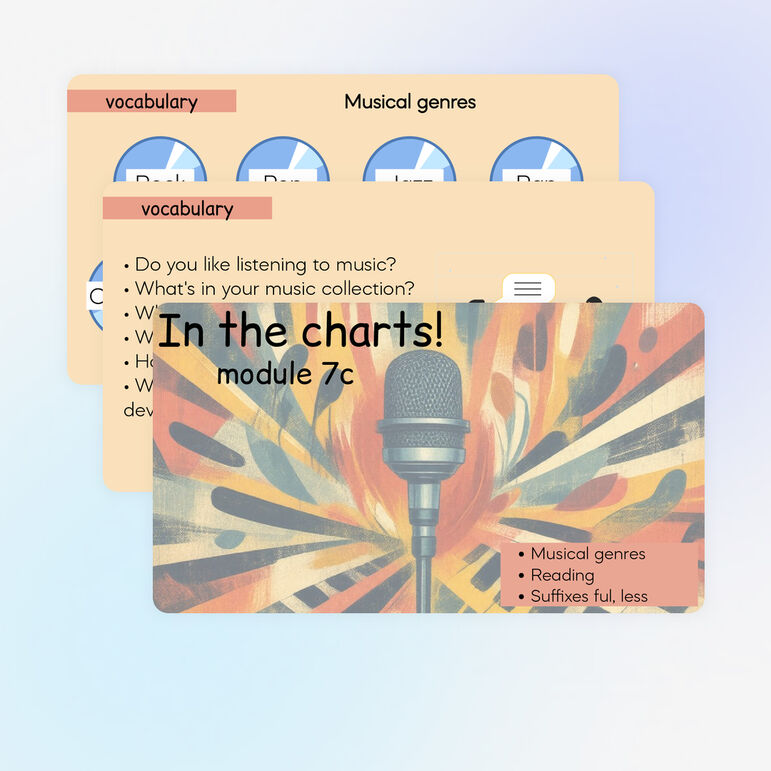 Презентация «In the charts!» к УМК Spotlight 7 module 7c|musical genres ...