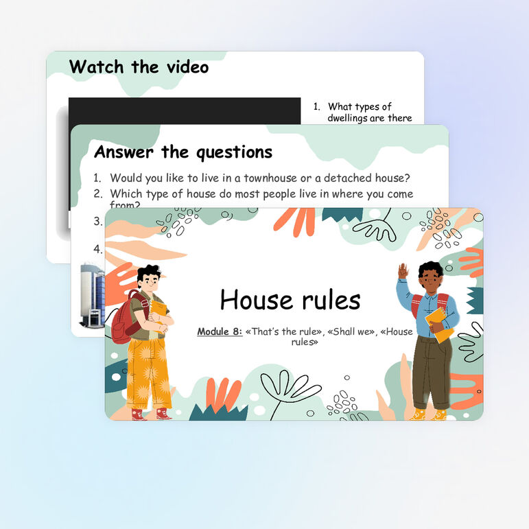 Презентация по английскому языку по теме "House rules " Spotlight 6 ...
